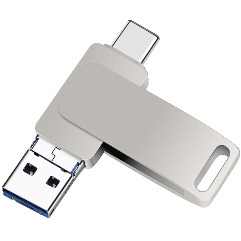 Flash disk 3 az-1-ben USB 3.0 / Lightning / USB-C - 64GB - ezüst ...